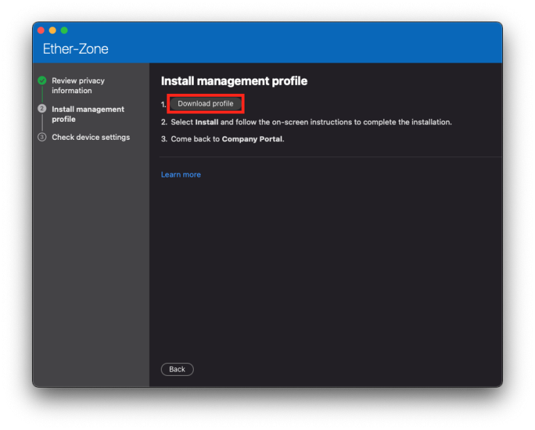 Intune で Mac を個人端末として登録する手順 | Ether-Zone